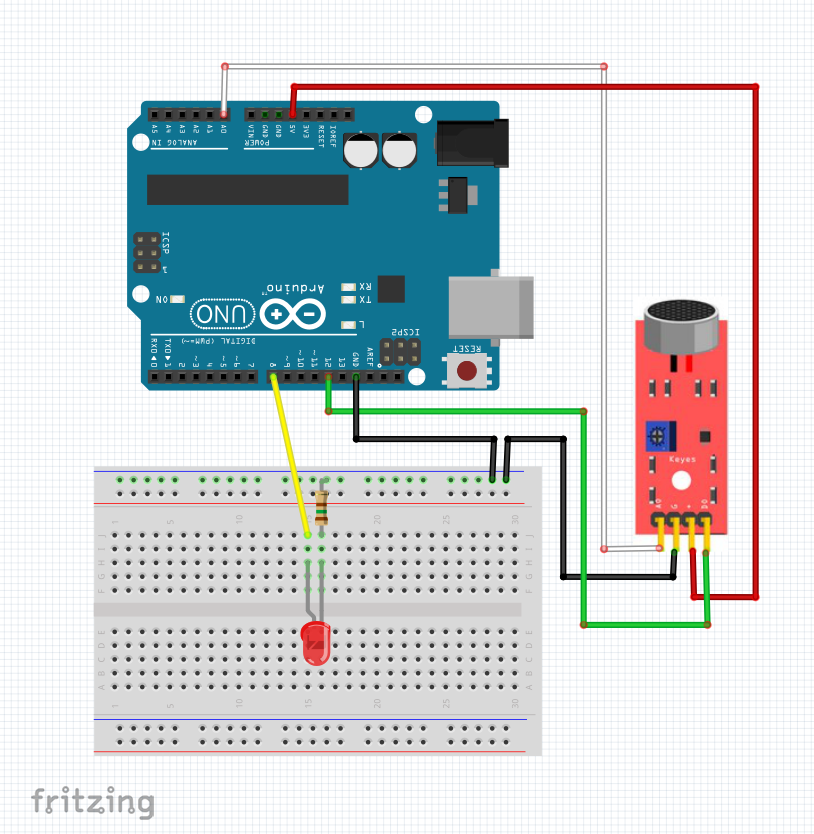 Projeto 95 Usando O Sensor De Som Para Acender E Apagar Um Led Arduino ~ Squids Arduino