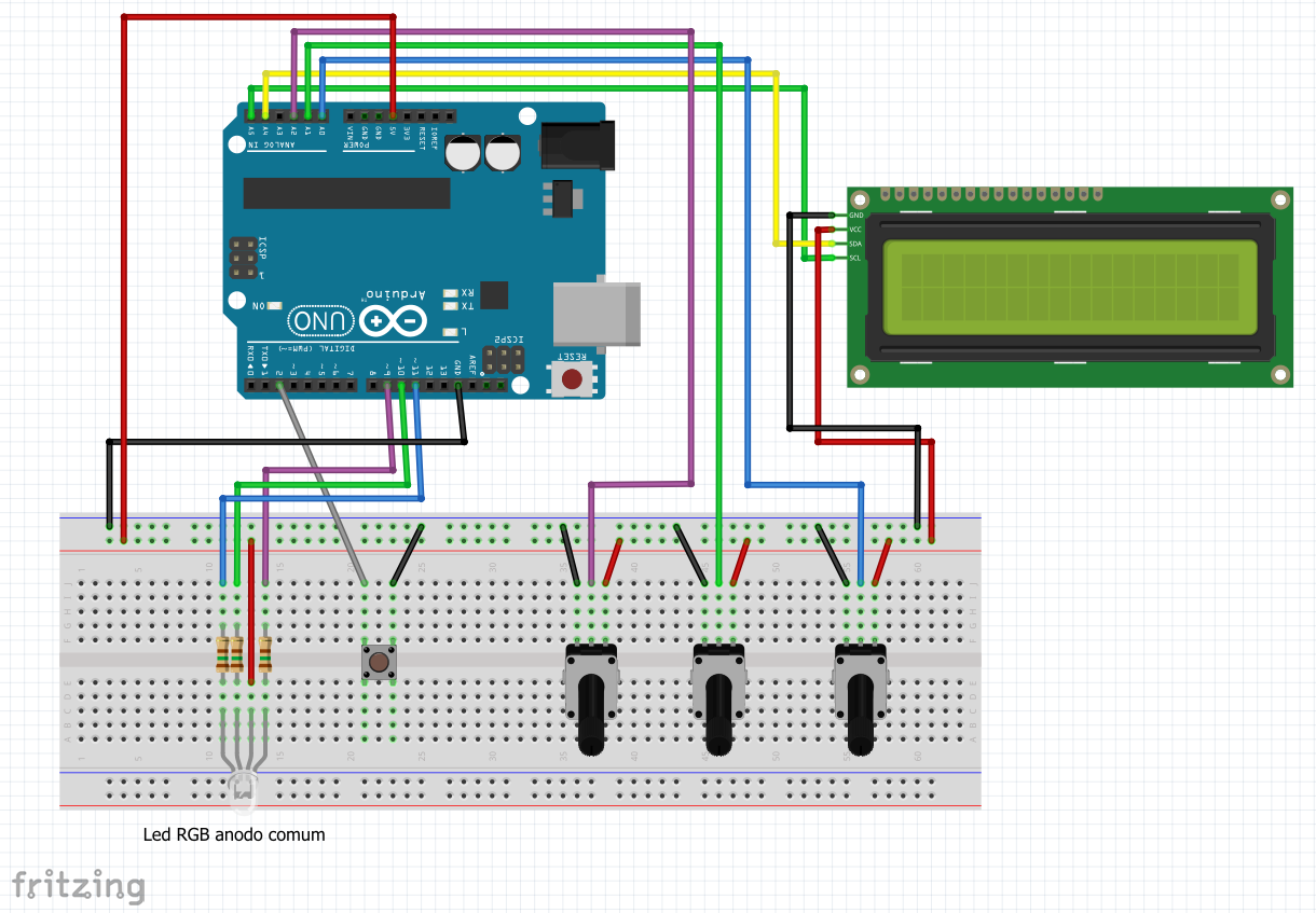 Hub 014 Misturador De Cores Rgb Usando Potenci么metros E Arduino ~ Squids Arduino