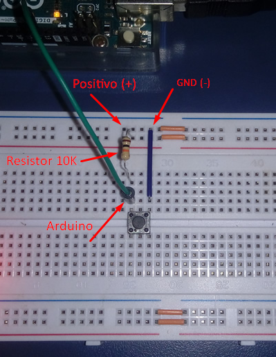 Projeto 02a Led Apaga Com Push Button Pressionado Resistor Pull Up ~ Squids Arduino