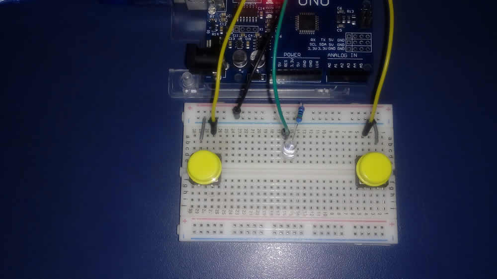 Projeto 05 Acionar Um Led Apertando 2 Botões Simultaneamente ~ Squids Arduino